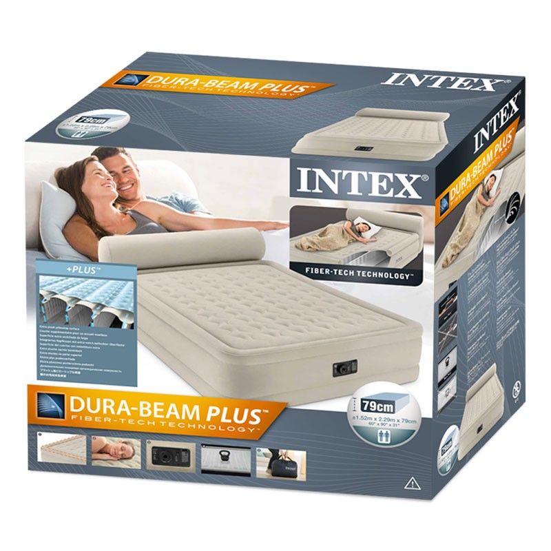 Intex надувная кровать ultra plush bed - 92 фото